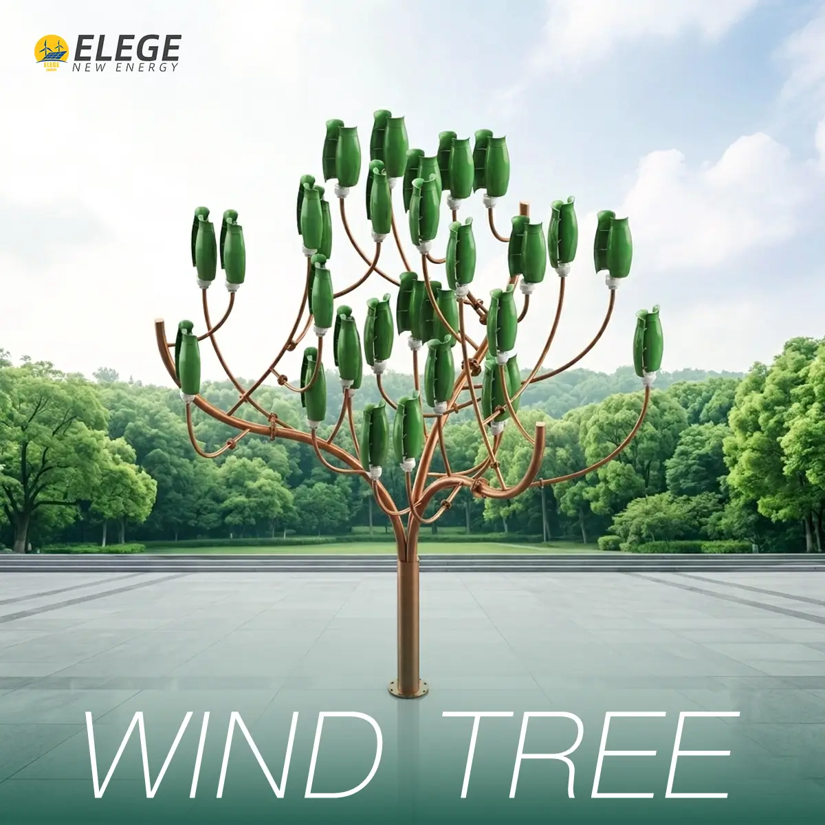 Wind Turbine Tree for Urban & Landscape Power Generation